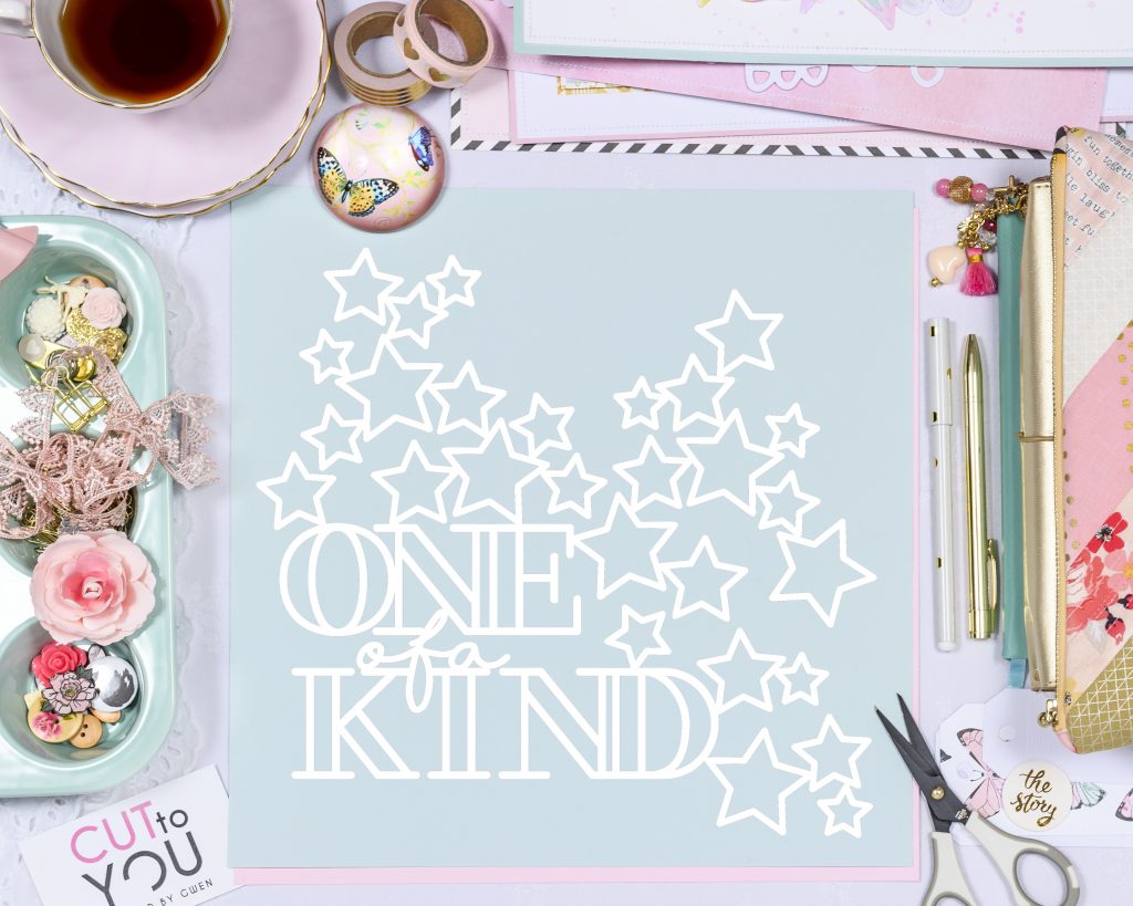 One of a Kind Title Digital Cut file - CUT to YOU (Created By Gwen)