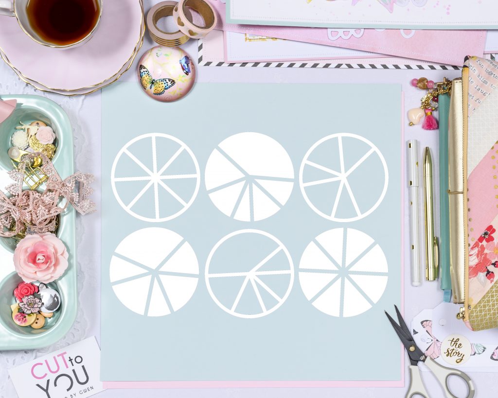 Pie Charts Digital Cut file - CUT to YOU (Created By Gwen)