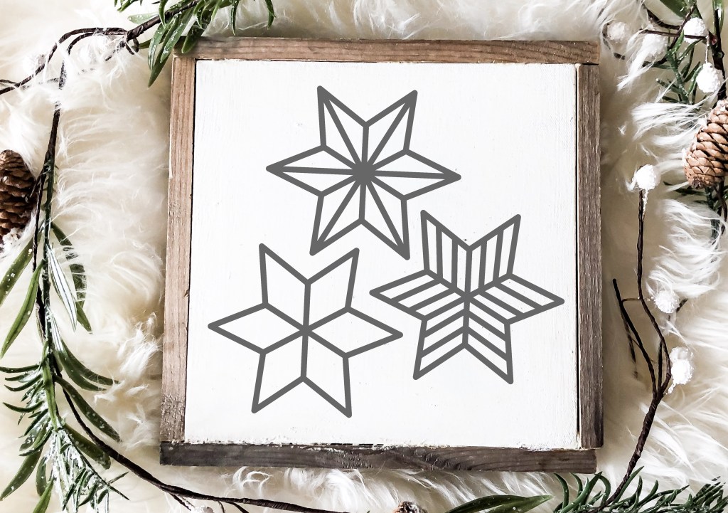 Star Trio Digital Cut File - CUT to YOU (Created By Gwen)