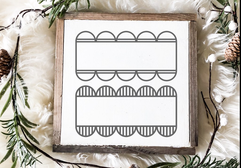Scallop Ribbons Digital Cut File - CUT to YOU (Created By Gwen)