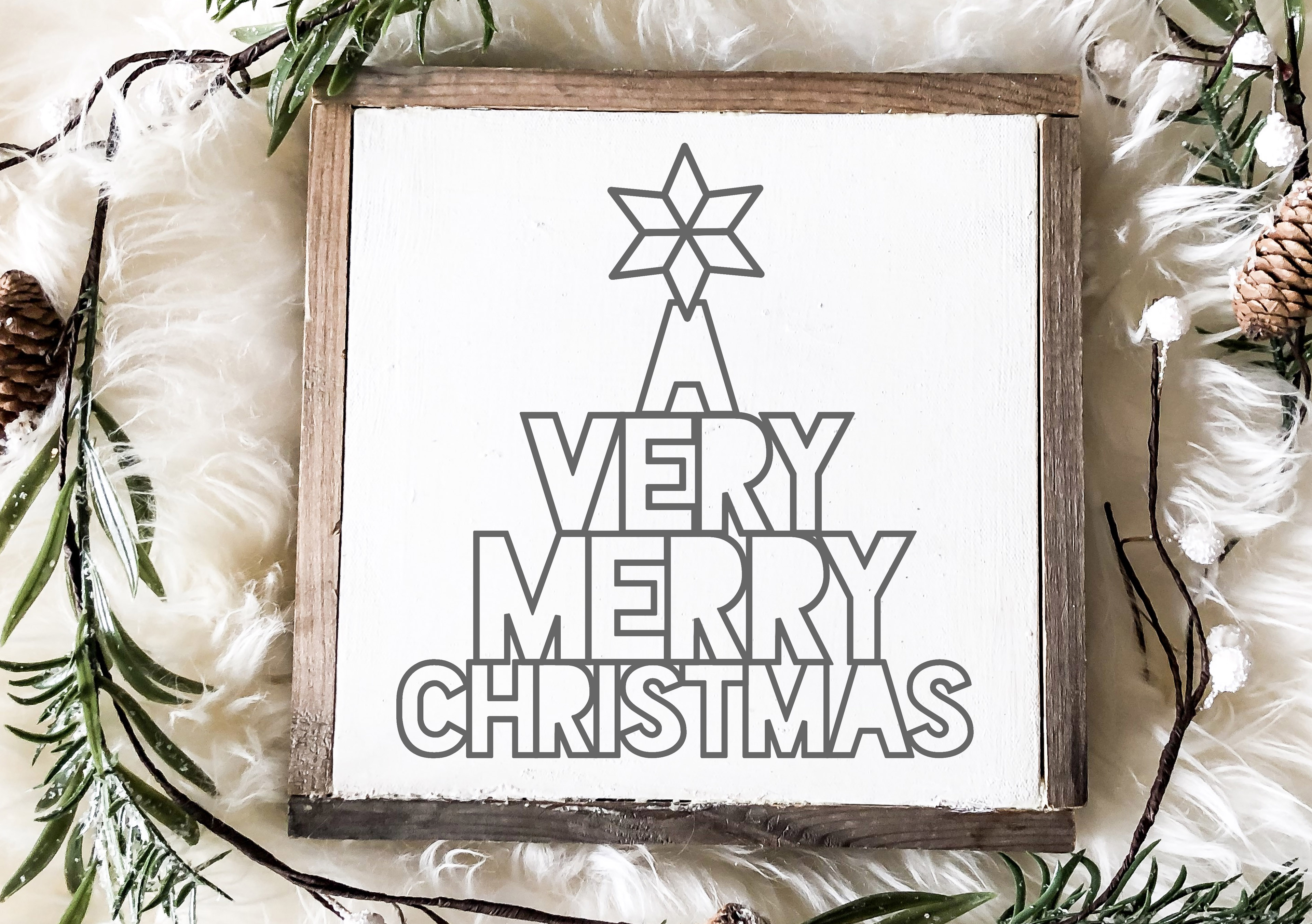 A Very Merry Christmas Digital Cut file - CUT to YOU (Created By Gwen)