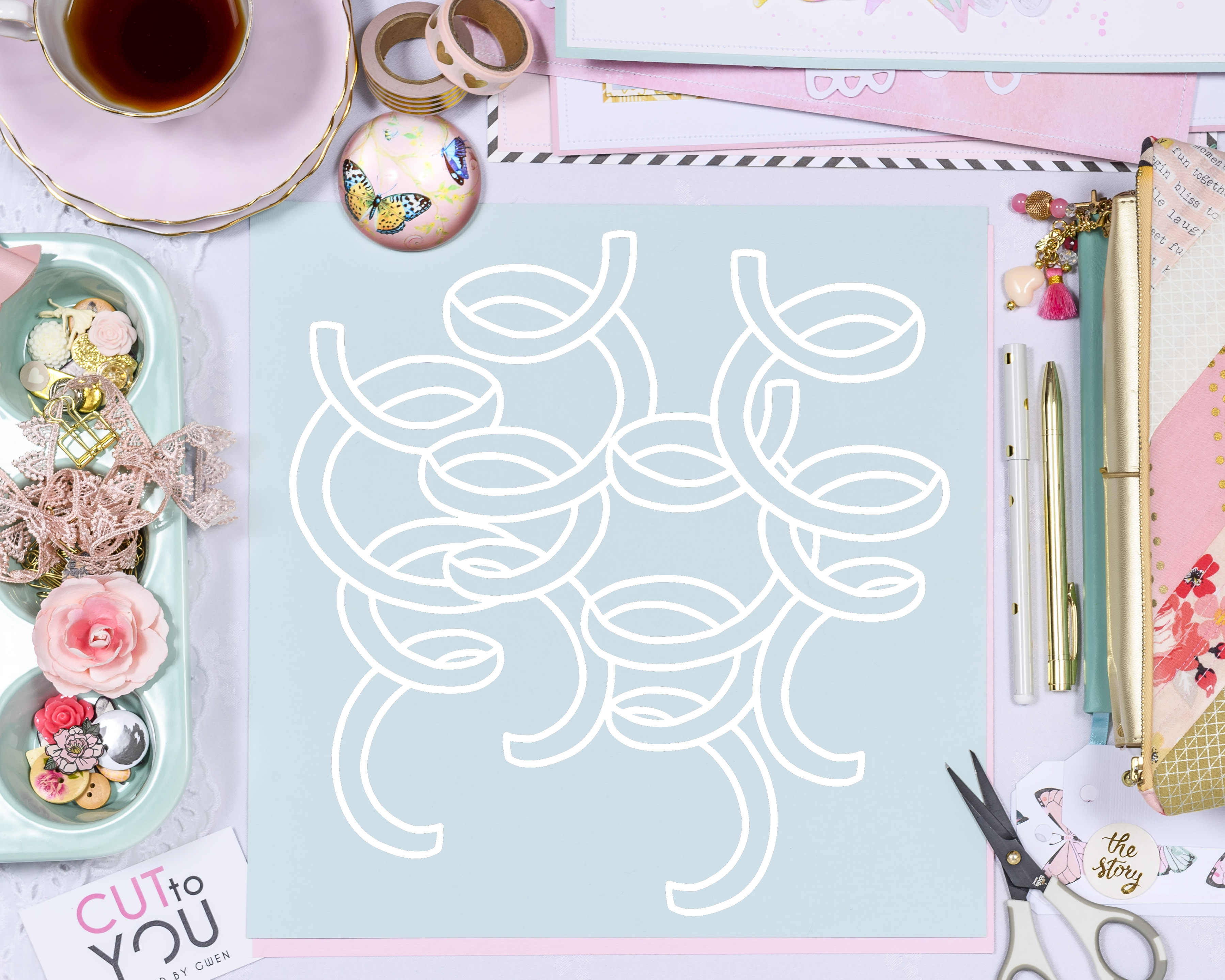 Streamers Digital Cut File - CUT to YOU (Created By Gwen)